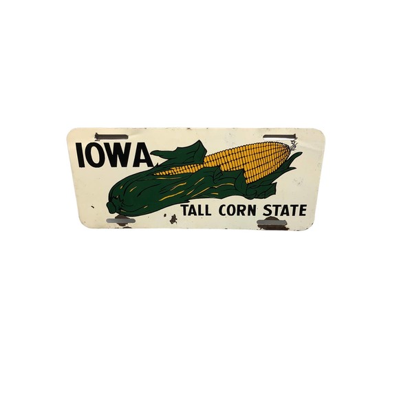 Unknown | Other | Vintage 95s Iowa Tall Corn State Advertising License ...